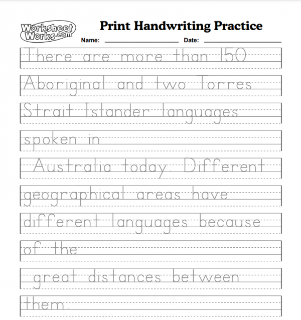 Print Handwriting Practice - WWW Writing College